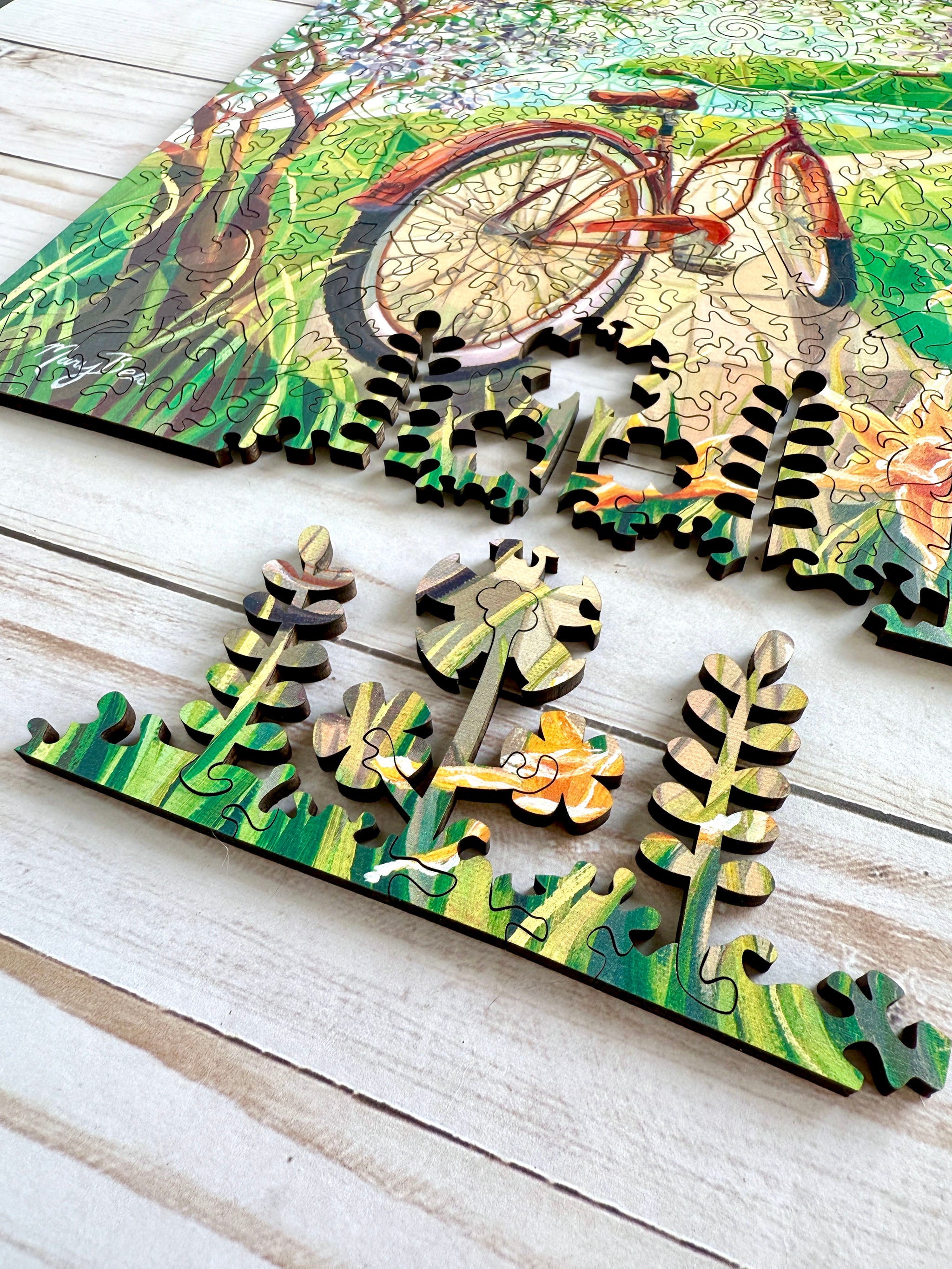 Lilac Daydream Flower Puzzle for Adults | Medium Wooden Jigsaw ...