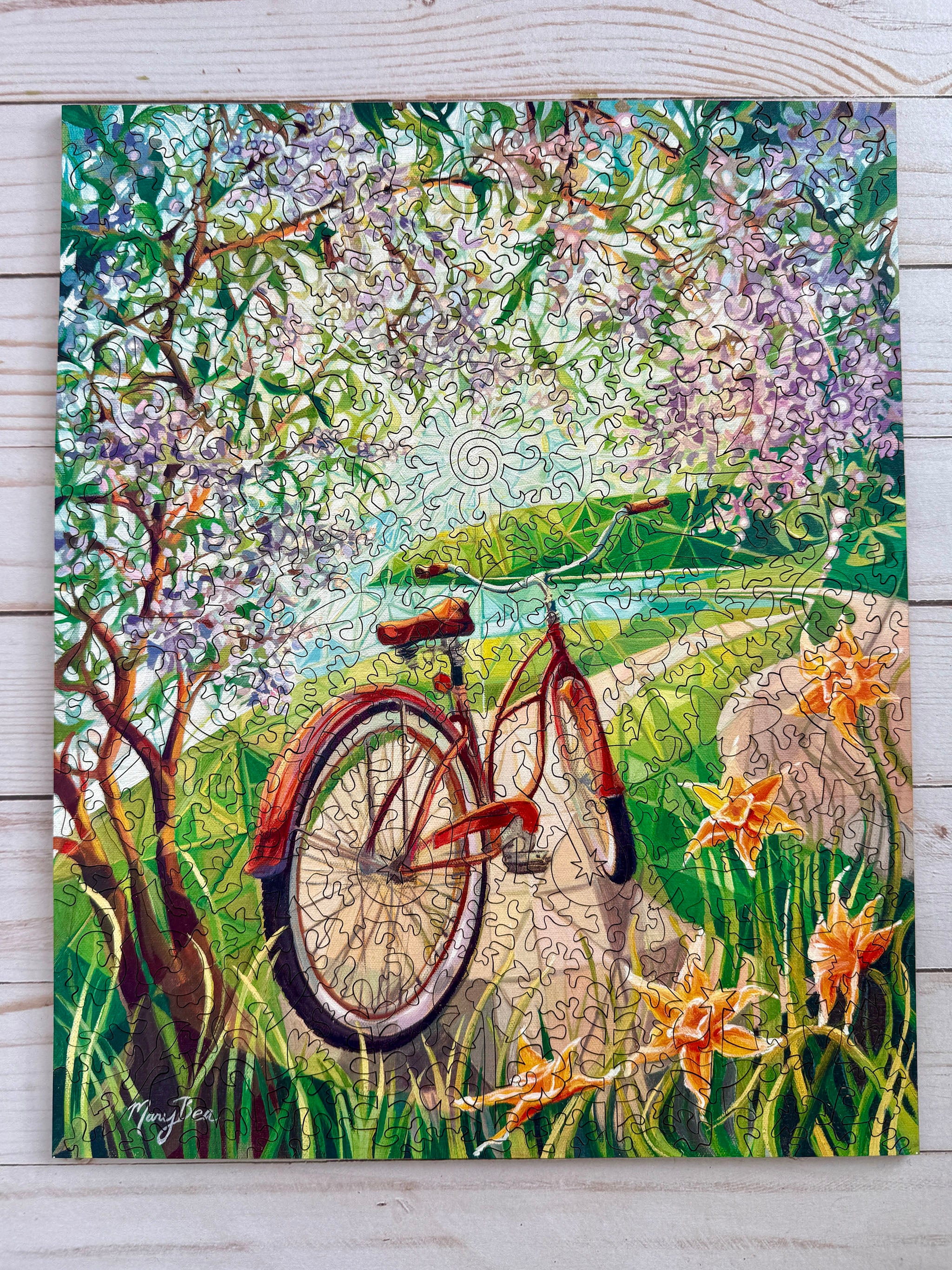 Lilac Daydream Flower Puzzle for Adults | Medium Wooden Jigsaw ...